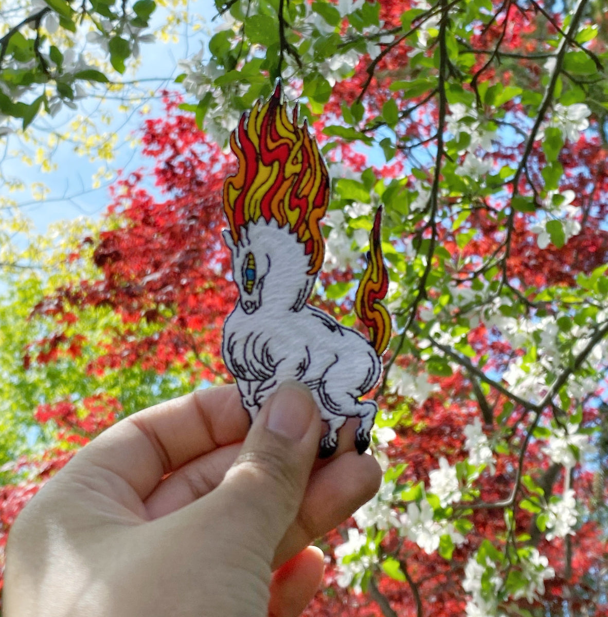 Fire Horse Iron On Patch – Horse Fiddle Press