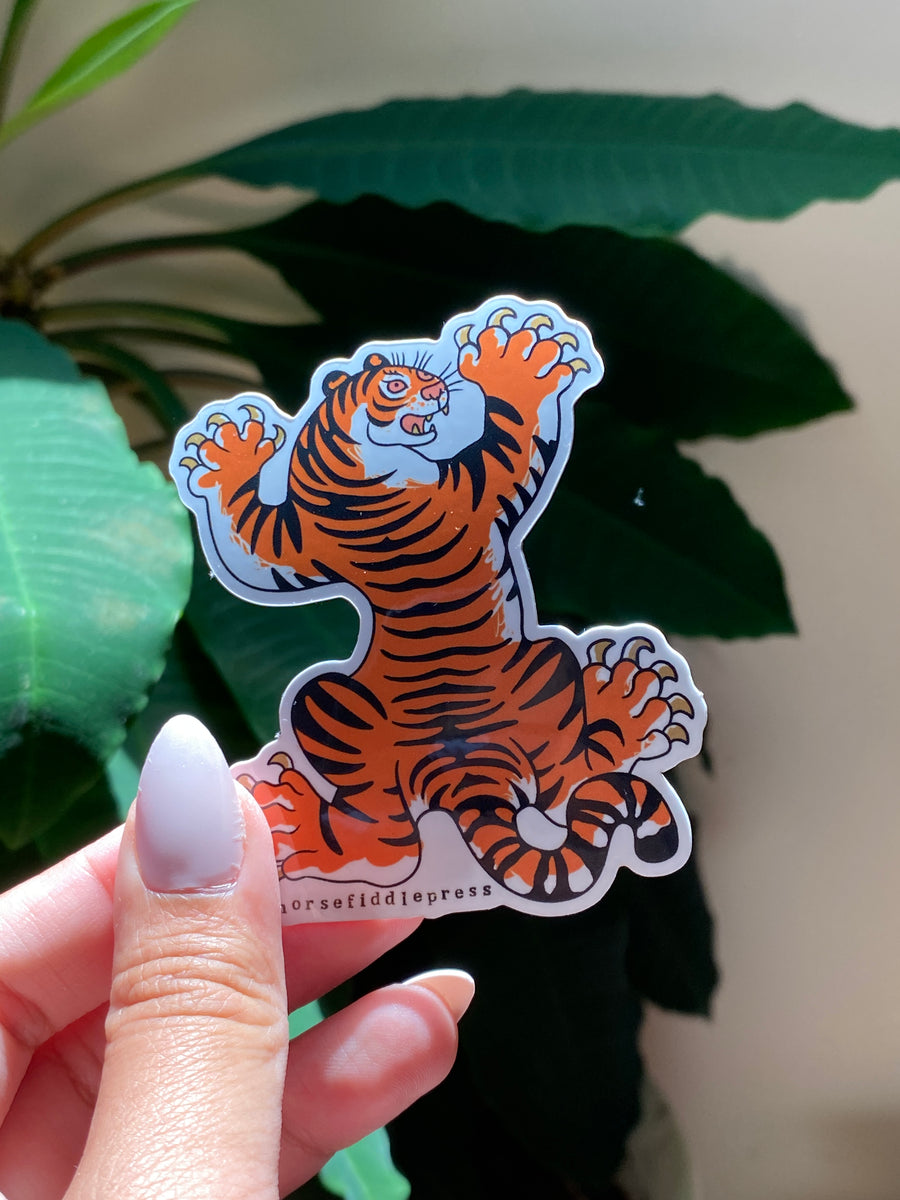 Tiger Vinyl Sticker – Horse Fiddle Press