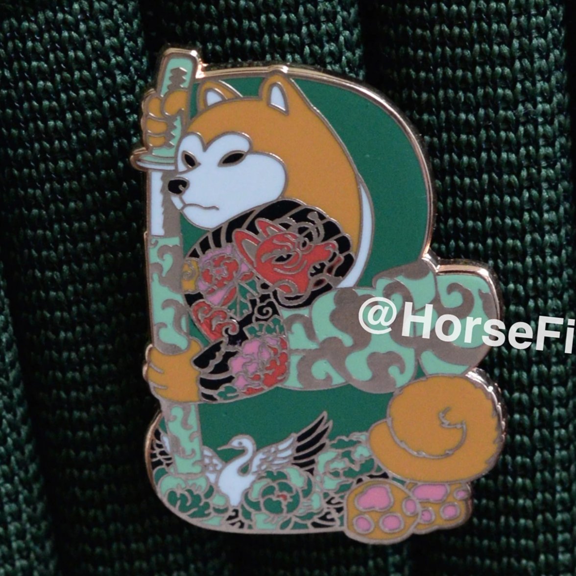 Yakuza Shiba Enamel Pin – Horse Fiddle Press